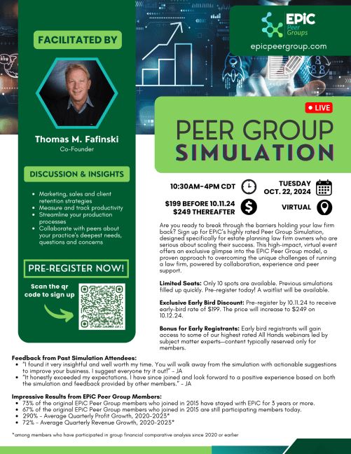 Virtual Peer Group Simulation on 10.22.24: Pre-Register Now! - EPiC ...