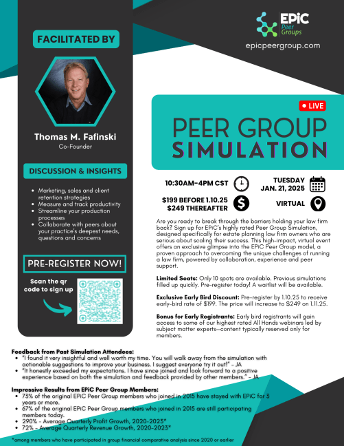Virtual Peer Group Simulation on 1.21.25: Pre-Register Now! - EPiC Peer ...
